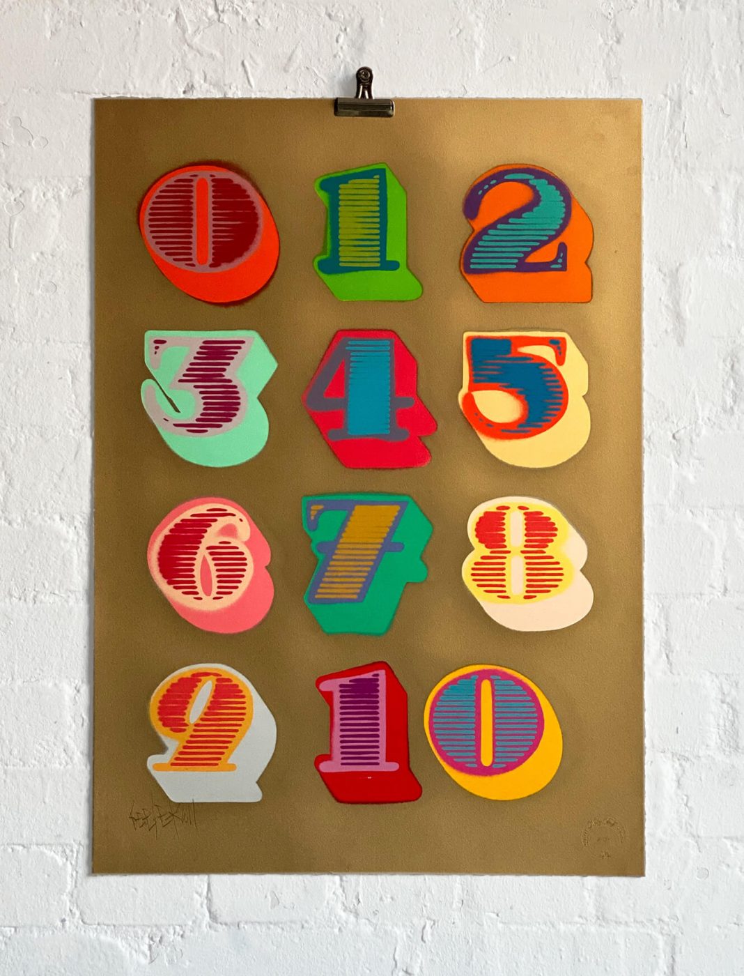 Shutter Numbers Gold - Artist Proof by Eine - Nelly Duff