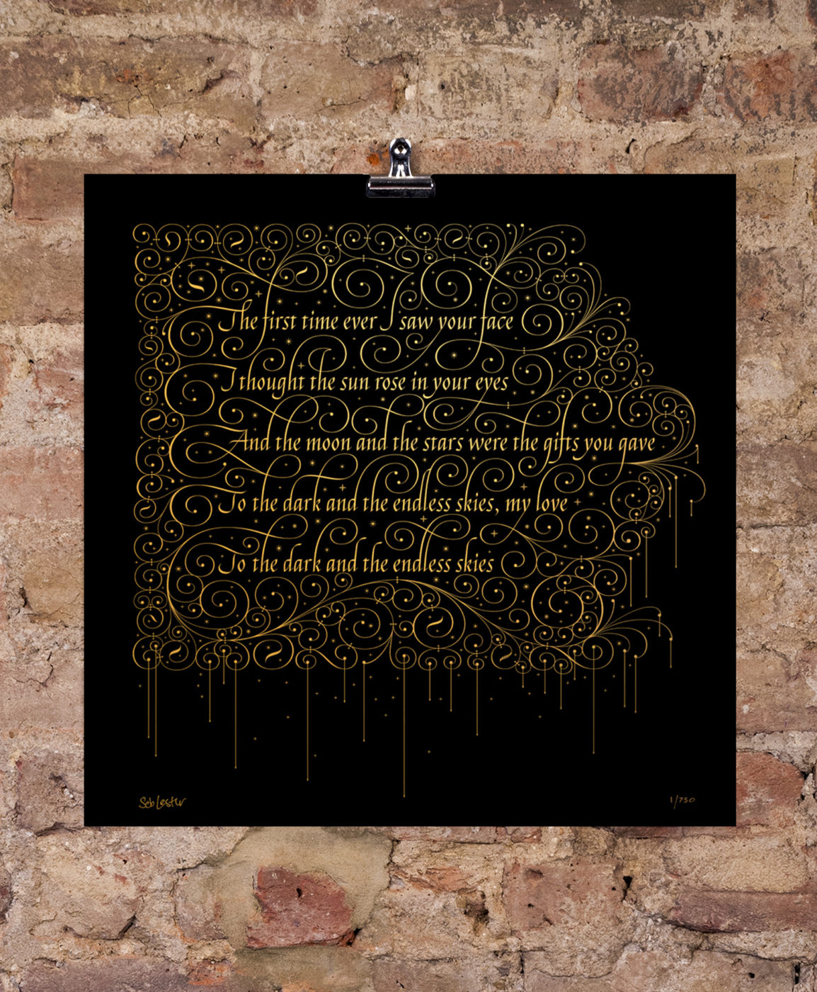 First Time Ever - Gold & Black by Seb Lester - Nelly Duff