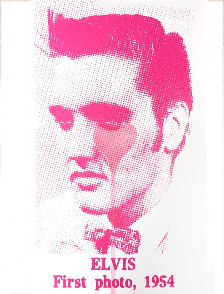 Elvis First Photo, 1954 - Pink Heart by Pure Evil - Nelly Duff