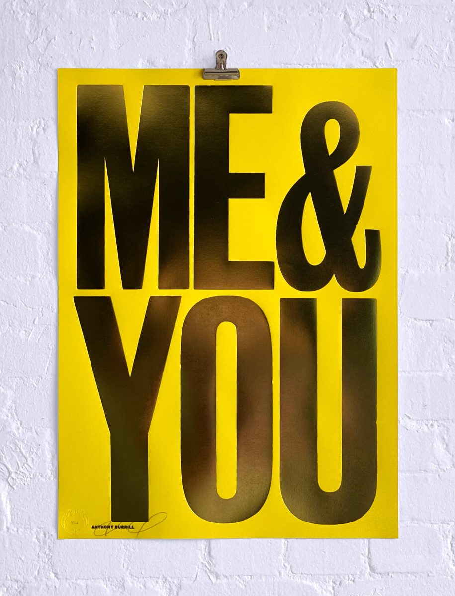 Me & You - Yellow by Anthony Burrill - Nelly Duff