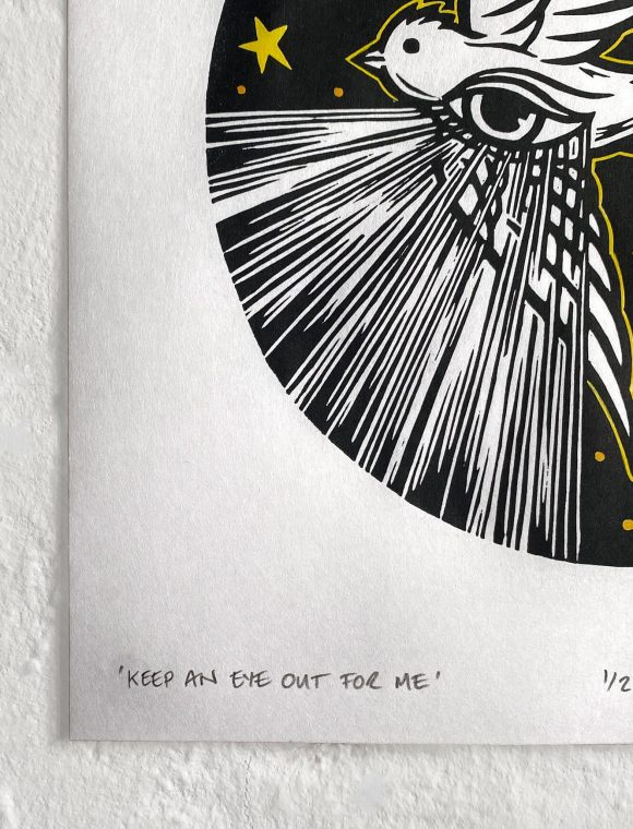 Keep An Eye Out for Me - Hand Coloured by Chris Bourke - Nelly Duff